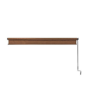 Coolaroo 448264 Cordless Outdoor Roller Shade with 90% UV Protection, Mocha