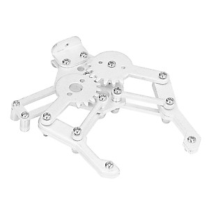 Robot Clamp, Mechanical Claw Arm Robot Clamp Aluminium Alloy High Strength Accessory Educational Science Kits for MG995 Servo, Childrens Electronics robot kit robot arm robot claw