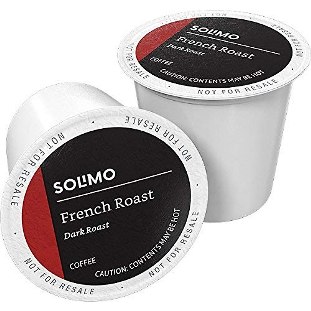 Amazon Brand - 100 Ct. Solimo Dark Roast Coffee Pods, French Roast, Compatible with Keurig 2.0 K-Cup Brewers