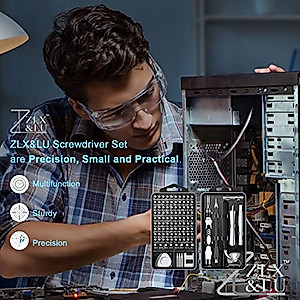 ZLX&LU Precision Screwdriver Set, Small Computer and Laptop Repair Tool Kit, Consisting of 101 Mini Screwdriver Bits, Suitable for Cleaning and Repairing, iPhone, ps4, Electronics and PC Accessories