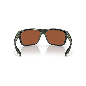 Costa Man Sunglasses Matte Reef Frame, Green Mirror Lenses, 60MM