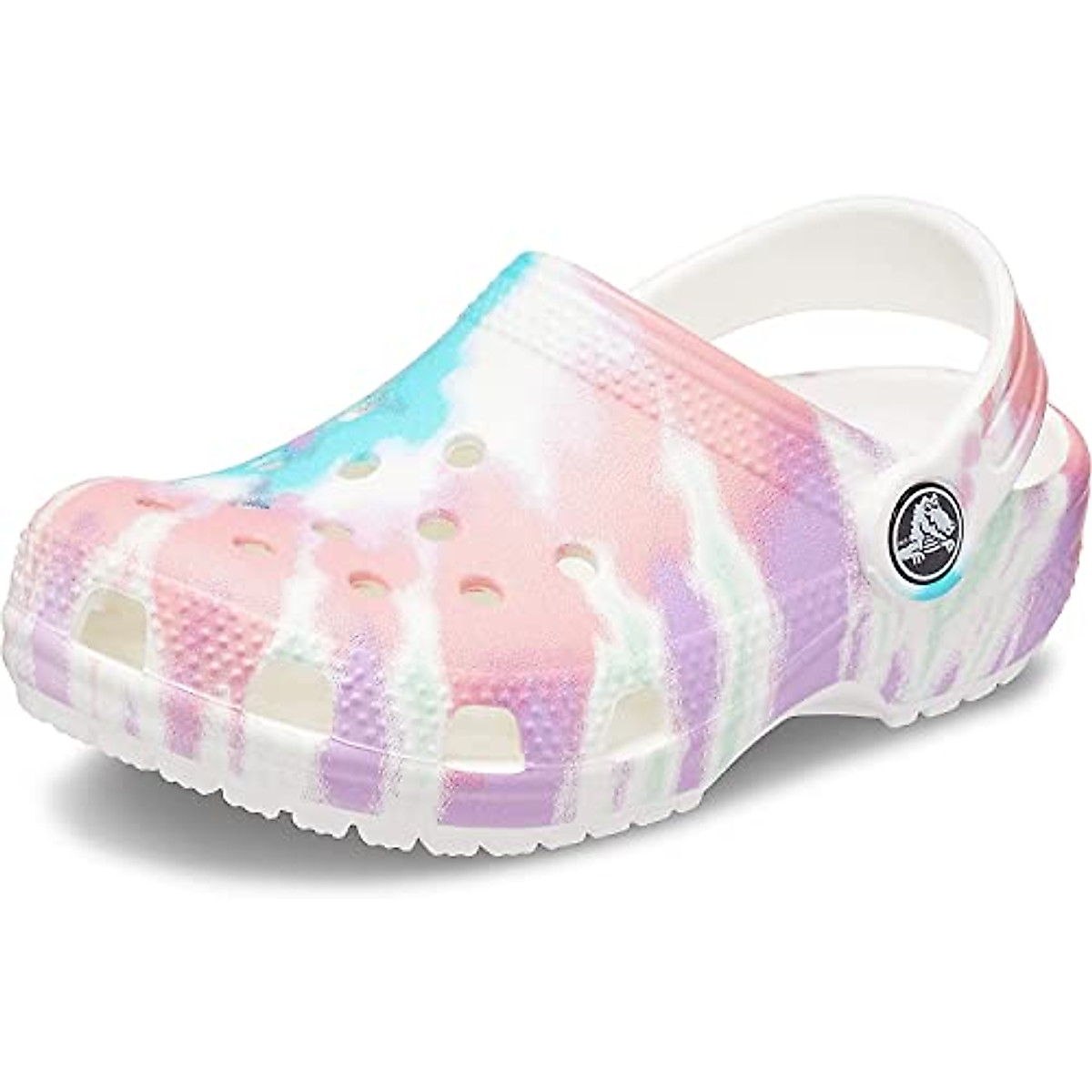 Crocs unisex child Classic Tie Dye Clog, Fresco/Multi, 6 Big Kid