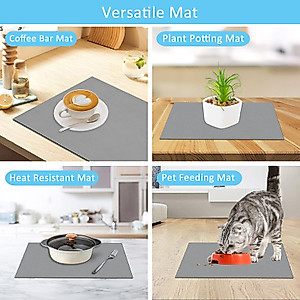 Mat for Ice Makers Countertop, Mat for Under Ice Maker Absorbent Drying Mat for Kitchen Appliance, Nugget Ice Maker Machine Mat, Small Portable Ice Maker Mat, 19''x12'', Grey