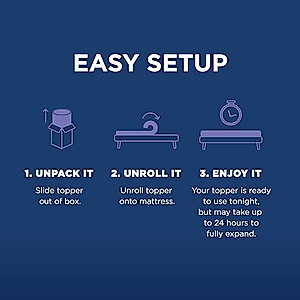 TEMPUR-Adapt 3" Memory Foam Mattress Topper, Twin, White