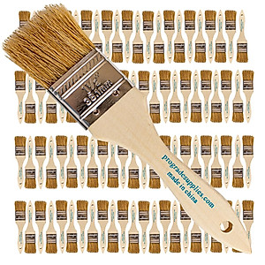 Pro Grade - Chip Paint Brushes - 96 Ea 1.5 Inch Chip Paint Brush Light Brown
