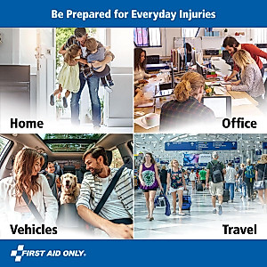 First Aid Only On-The-Go Emergency First Aid Kit for Home, Work, and Travel, 105 Pieces