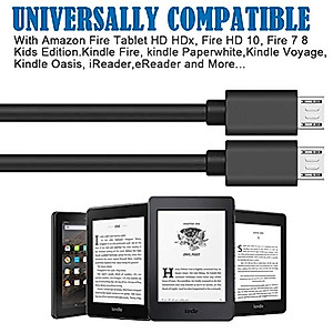 2Pack 10Ft Long Micro USB Cable for Fire Hd,Hdx 6" 7" 8.9" 9.7" 10.1" 11" 11.6" 12" 12.1" 12.2" Tablet,Kids Edition.Charging Android Charger Cord for Kindle Oasis,e-Reader,Samsung LG Phone TV Keyboard