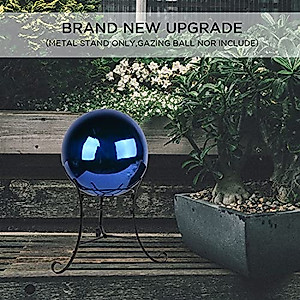 12" Tall Iron Gazing Ball Stand, Classic Stylelish Garden Hardware Metal Holder for 8/10/12-Inch, Strong and Durable Handmade Gazing Globe Display Stand Decoration for Outdoor, Home, Yards