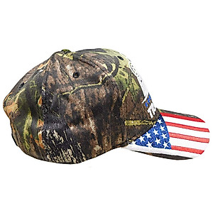 All Aboard The Trump Train 2020 Woodland Camo USA Flag Bill Embroidered Hat Cap