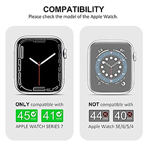 Surace 45mm Case Compatible with Apple Watch 9 8 7 Case, Bling Cover Diamond Bumper Protective Case for Apple Watch Series 9 Series 8 Series 7 45mm, 5 Packs, Rose Gold/Pink/Black/Silver/Clear