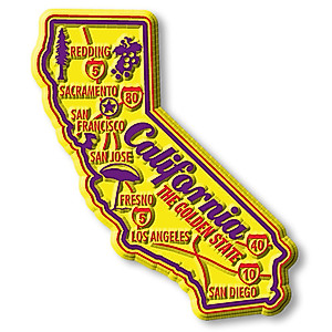California Premium State Magnet by Classic Magnets, 2.6" x 3.2", Collectible Souvenirs Made in The USA