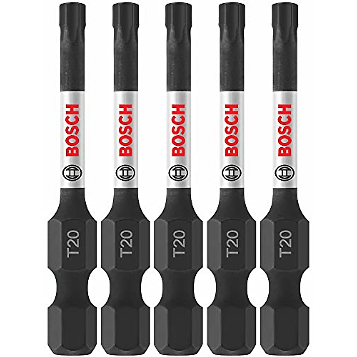 BOSCH ITT20205 5-Pack 2 In. Torx #20 Impact Tough Screwdriving Power Bits
