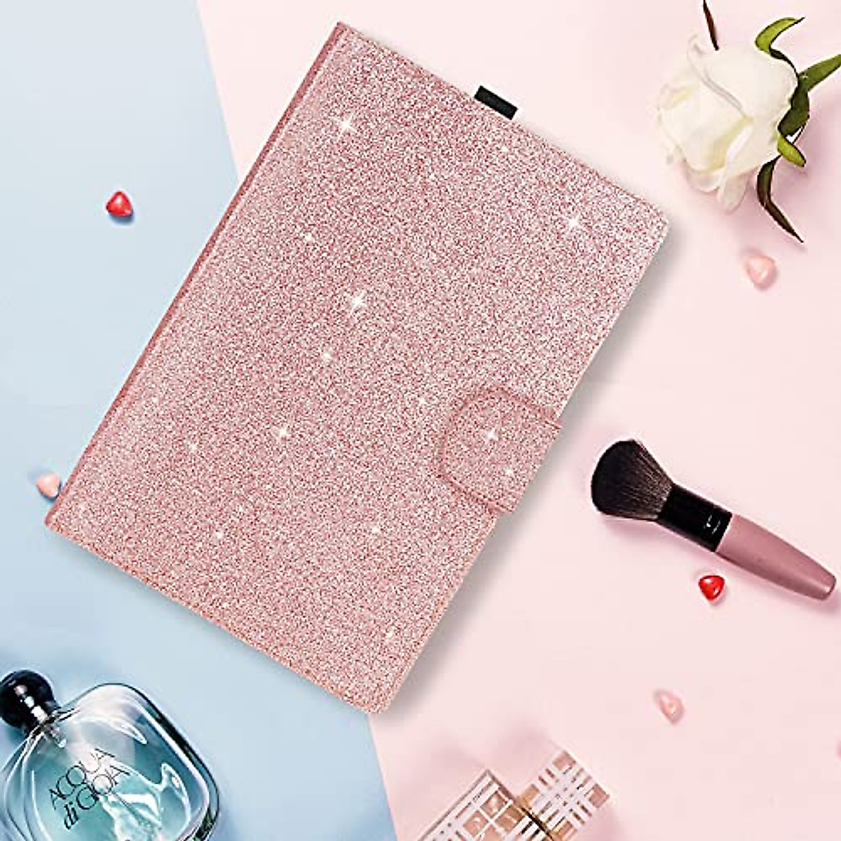 Fingic Case for All-New Amazon Fire HD 10 & for Fire HD 10 Plus (11th Generation, 2021 Release) Glitter Sparkle Slim Folding Stand Cover with Auto Wake/Sleep Smart Case for Fire HD 10 Tablet 10.1 Inch