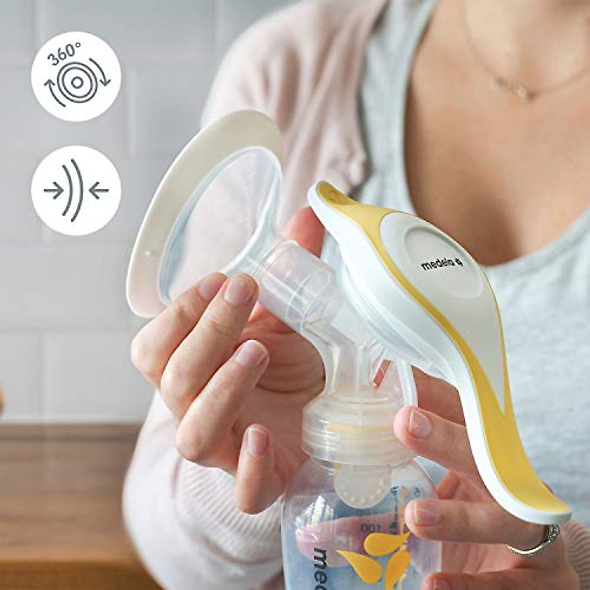 Medela Manual Breast Pump | Harmony Single Hand Breast Pump with Flex Breast Shields for More Comfort and Expressing More Milk