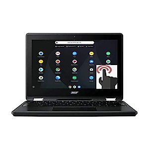 Acer Spin 11 2-in-1 Convertible 11.6" HD Touchscreen WLED-Backlit Chromebook, Intel Celeron N3350 Processor, 4GB Memory, 32GB eMMC, Bluetooth, WiFi, Webcam, Google Chrome OS, Obsidian Black