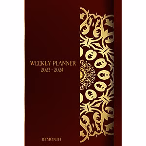Weekly Planner 2023-2024: Dual Language (Italian and English) 18-Month Calendar from July 2023 to December 2024 with Holidays