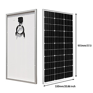 XINPUGUANG 200 Watt Solar Panel Kit PERC Monocrystalline 100W Solar Panel 20A Charge Controller Extension Cable for 12V Off-Grid System Rvs Boat Cabin Trailer Trailer (200W Solar Kit)