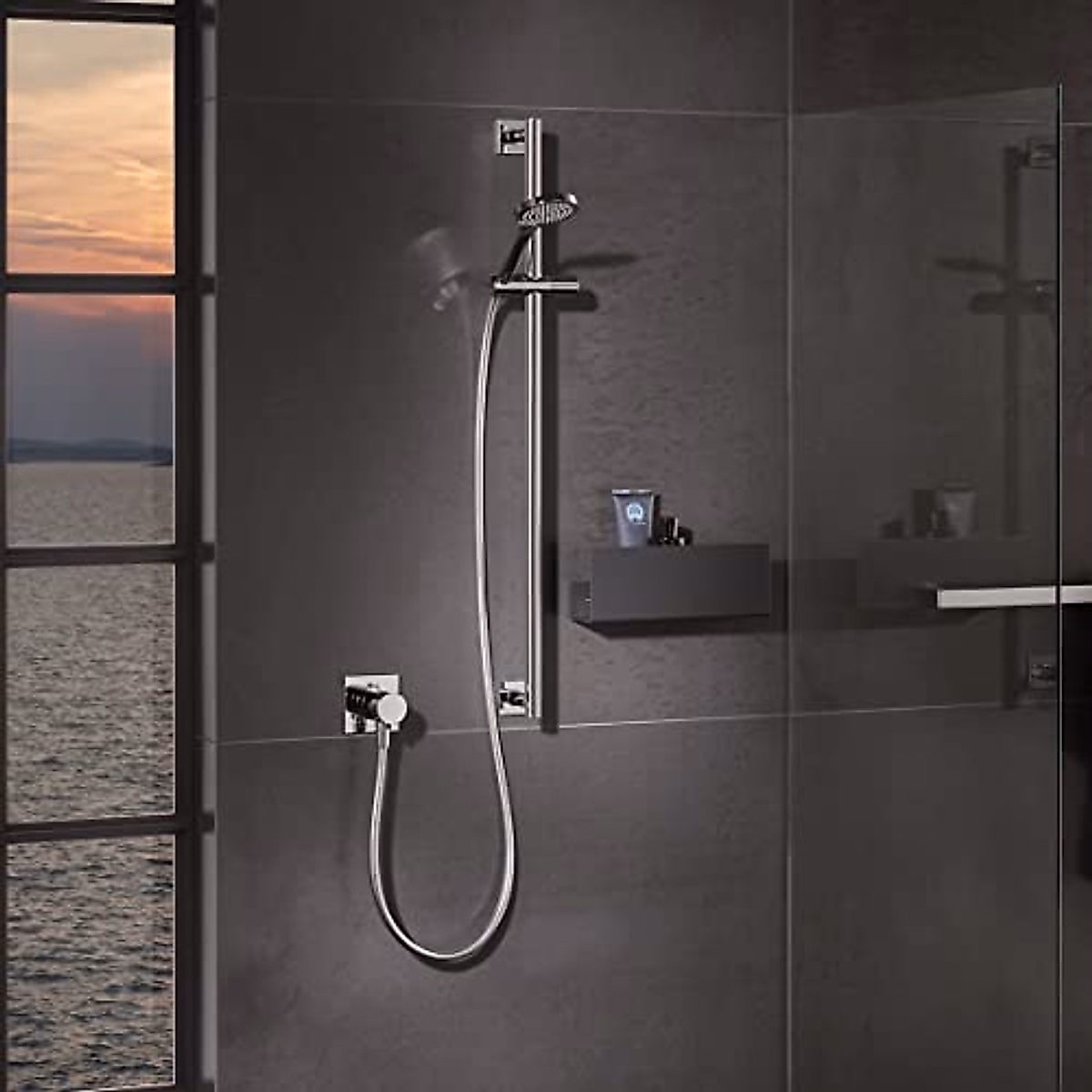Keuco Wall Mounted Shower Shelf - Matte Black - 24952370000