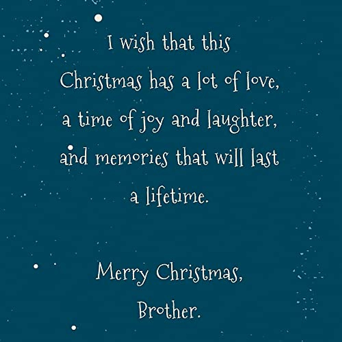 Christmas Card Brother | Made in America | Eco-Friendly | Thick Card Stock with Premium Envelope 5in x 7.75in | Packaged in Protective Mailer | Prime Greetings