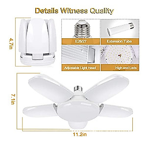 60/80W Led Kitchen Light' E26/E27 LED Led Kitchen Ceiling Light for Garage Workshop Basement Warehouse Barn