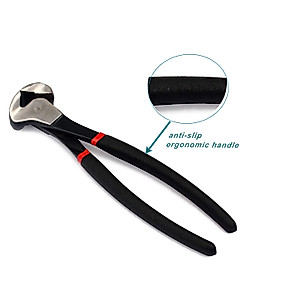 Guitar Fretwire and Bridge Pins Puller, 8-Inch End Cutting Plier for Fret Wire Work, Specially Hardened Stainless Steel Jaws, Cuts Wire and String Neatly, Luthier Repair Tool, Black