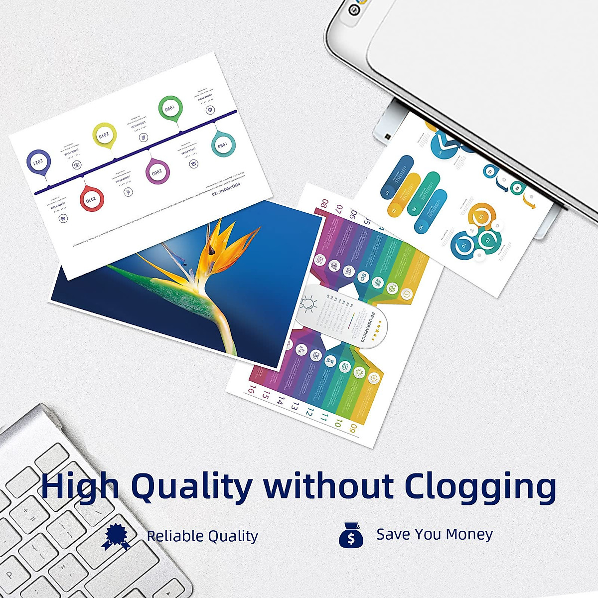 InkSpirit Remanufactured 64 Ink Cartridge Black Color Combo Pack, Replacement for HP 64XL for Envy Photo 7800 7858 7155 7855 6255 7100 6252 7158 7164 6222 7120 7130 Tango X Smart Home Wireless