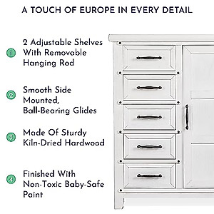 Evolur Andorra Chifferobe, Weathered White