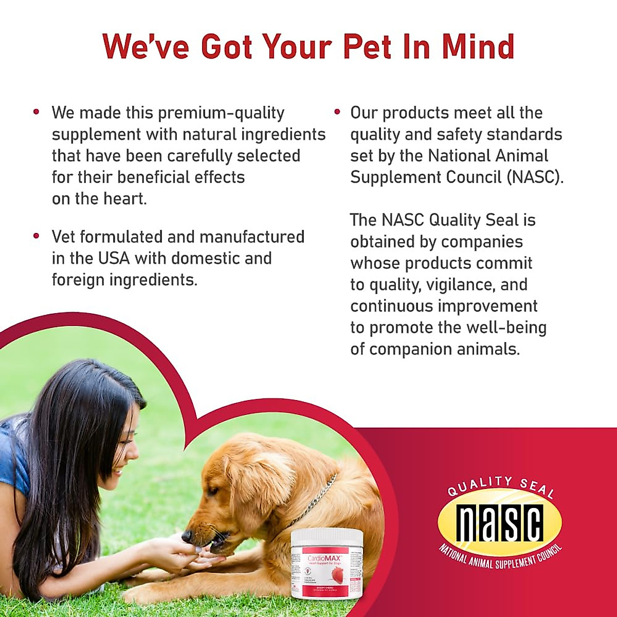 CardioMAX Heart Support Supplement for Dogs - L-Taurine, L-Carnitine, EPA & DHA, Coenzyme Q10 - Aids Circulatory Strength, Cardiovascular Support, Heart Muscle Function - Made in USA - 180 Soft Chews