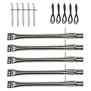 Criditpid Grill Replacement Parts for Brinkmann Brinkman 810-2511-S, 810-2512-S, 810-3660-S, 810-4220-S Gas Grill Models, Stainless Steel Burner Pipe Tube with Igniter Electrode.