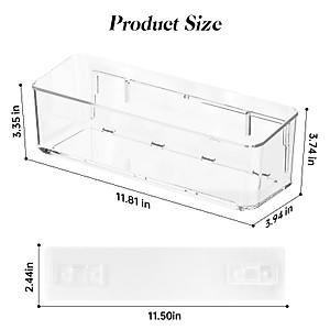 PAVSTINE 2 Pcs Clear Shower Shelf, Large Bathroom Shower Shelves, Adhesive Bathroom Shelf, Wall Mounted Caddy, No Drill Self Adhesive Shower Organizer, Clear Bathroom Shelves with Self Adhesive Tape