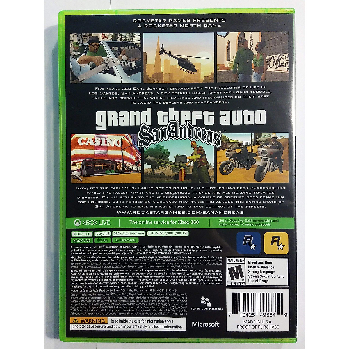 Grand Theft Auto: San Andreas - Xbox 360 (Renewed)