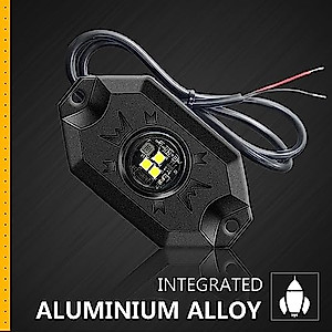 Hovano LED Rock Lights Green 20Pods Waterproof LED Neon Underglow Light for Truck Car ATV UTV SUV Off Road Boat High Power Under Body Glow Trail Rig Lamp (Green)