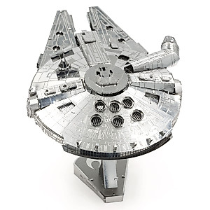 Metal Earth Fascinations Premium Series Star Wars Millennium Falcon 3D Metal Model Kit Bundle with Tweezers