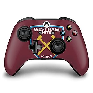 Head Case Designs Officially Licensed West Ham United FC Oversized Art Vinyl Sticker Gaming Skin Decal Cover Compatible With Xbox One S/X Controller