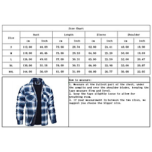 chouyatou Men's Quilted Lined Flannel Shirt Jackets Long Sleeve Plaid Button Down Shacket Coat (Large, Black)