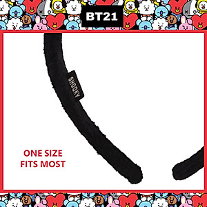 BT21 LINE FRIENDS 3D Plush Embroidered Womens Headband, SHOOKY, One Size