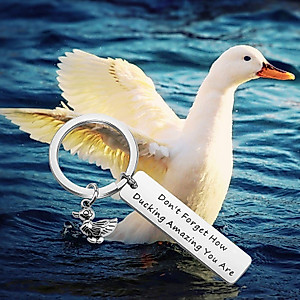 TGBJE Duck Keychain Don't Forget How Ducking Amazing You Are KeychainBFF Gift (ducking keychain)
