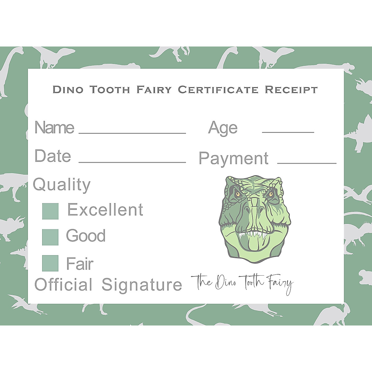 Morxy Tooth Fairy Letter Kit – Dinosaur Theme Tooth Fairy Certificate and Tooth Tracker – Keepsake Letter from The Tooth Fairy – 92 Piece Tooth Fairy Letter Set with Door Hanger