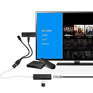 Bundle TV Stick 4K Cube Accessories - OTG Cable, USB Ethernet Adapter and Micro USB Charging Cord