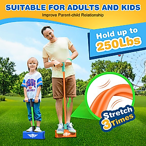 Toys for 3-12 Year Old Boys Girls, Foam Pogo Jumper for Kids Outdoor Toys Gifts for 3-12 Year Old Boys Pogo Stick for Kids Age 7 and Up Xmas Birthday Party Gifts Stocking Stuffers（Green Blue）