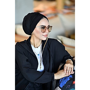 para life Dubai Turban-Turbans For Women-Hijab For Women|Hair Wraps-Head Wraps For Women|Hijab Undercap-Caps-Instant Hijab (Dubai Turban, Black)