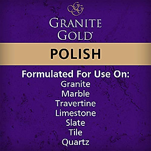 Granite Gold Polish Spray, Streak-Free Shine for Granite, Quartz, Marble, Travertine, Natural Stone Countertops, 24 Fl Oz (Pack of 1)