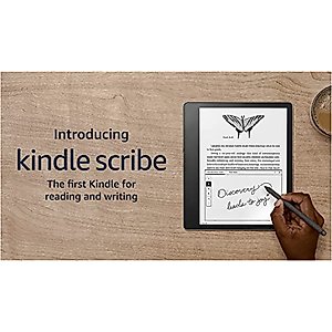 Introducing Kindle Scribe (64 GB), the first Kindle for reading and writing, with a 10.2” 300 ppi Paperwhite display, includes Premium Pen + 3 Months Free Kindle Unlimited (with auto-renewal)
