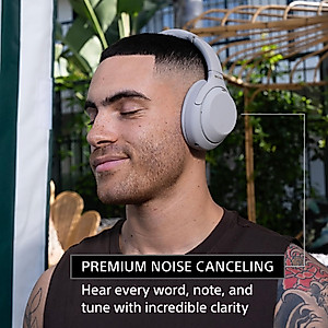 Sony WH-1000XM4 Wireless Premium Noise Canceling Overhead Headphones with Mic for Phone-Call and Alexa Voice Control, Silver