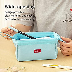 CICIMELON Pencil Case Large Capacity Pencil Pouch Pen Bag for School Teen Girl Boy Men Women (Blue)