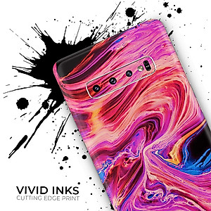 DesignSkinz Liquid Abstract Paint V24 Protective Vinyl Decal Wrap Skin Cover Compatible with The Samsung Galaxy S20 (Screen Trim & Back Glass Skin)