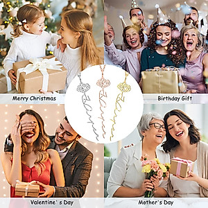 ALBERTBAND Birth Flower Name Necklace Custom Any Name Necklace for Women Birth Month Flower Necklace for Her Birth Flower Jewelry for Girlfriend Women Wife (Silver)