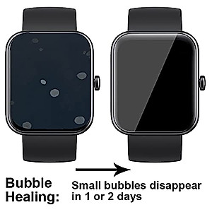 smaate Screen Protector Compatible with Iaret i18 1.7”, HAFURY C7 1.54 inches and Kimnix NK03 1.72” Smartwatch, 4-Pack, TPU Soft, Bubble Self-healing