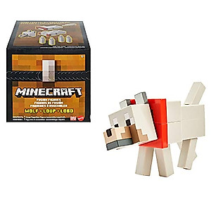 Mattel Minecraft Fusion Wolf Figure Craft-a-Figure Set, Build Your Own Minecraft Character to Play with, Trade and Collect, Toy for Kids Ages 6 Years and Older