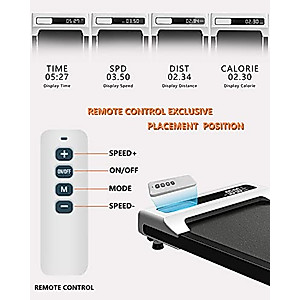 JURITS Walking Pad 2 in 1 for Walking and Jogging, Under Desk Treadmill for Home Office with Remote Control, Portable Walking Pad Treadmill Under Desk, Desk Treadmill in LED Display